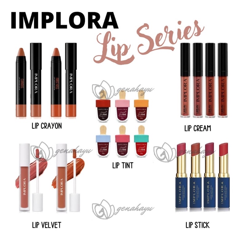 Jual IMPLORA URBAN LIPCREAM / IMPLORA LIPTINT / IMPLORA LIP VELVET ...