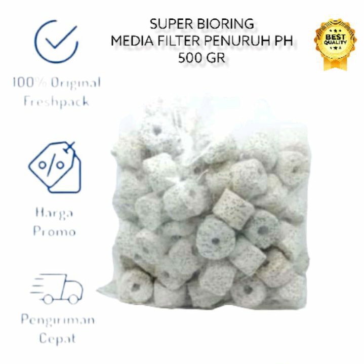Jual BIO RING SUPER PORI POROUS CERAMIC MEDIA FILT0ER AQUARIUM 500 GR ...