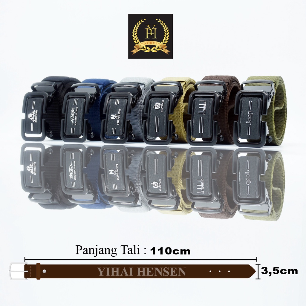 Jual [Y&H] Ikat Pinggang Pria Canvas Nylon Belt Nylon Canvas Sabuk Pria Nylon Kepala Logam Besi ...