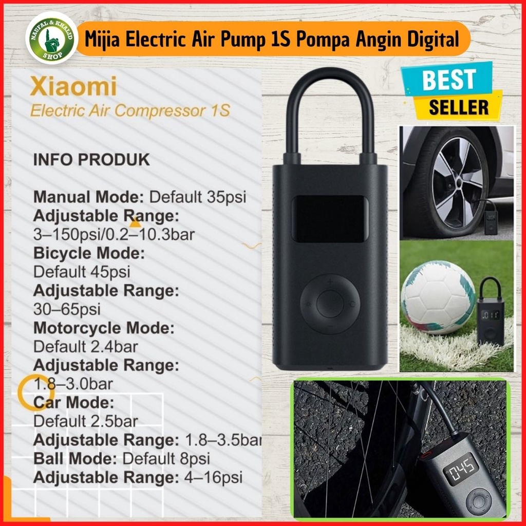 Jual Xiaomi Mi Mijia Air Pump / Pompa Angin Ban Mobil Motor Sepeda ...