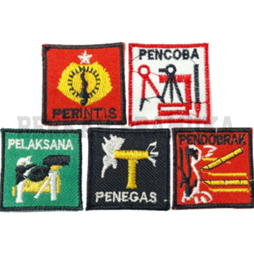 Jual Sangga Pramuka Bhayangkara bet Bordir penegas bed Pendobrak bedge ...