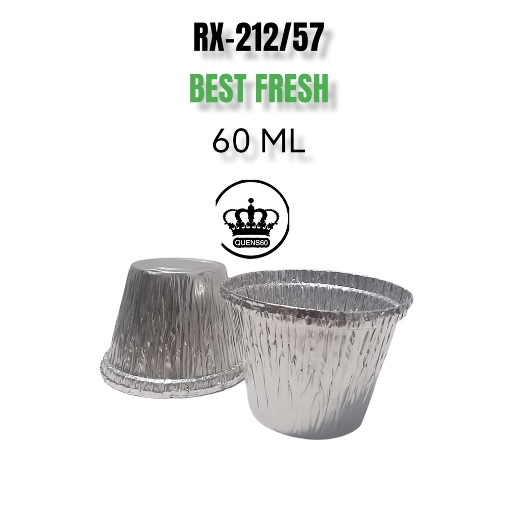 Jual 100 PCS Alumunium foil cup RX 212 tanpa tutup - ALUMINIUM FOIL CUP BEST FRESH 60 ML zuppa ...