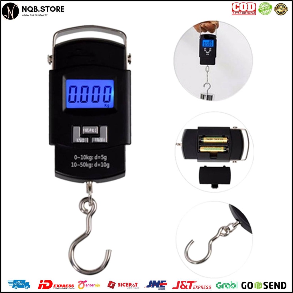 Jual NQB - Timbangan Gantung Digital Portable Weiheng 50kg Portable ...