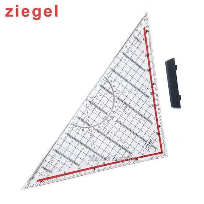 Jual Penggaris Segitiga ZIEGEL dengan Pegangan - Penggaris Segitiga ...