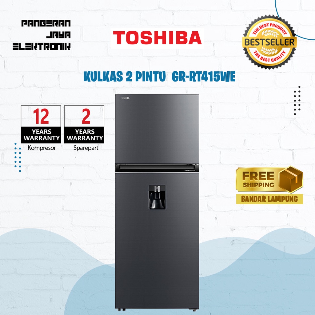 Jual TOSHIBA KULKAS 2 PINTU BESAR 2 DOOR BIG REFRIGERATOR GR-RT415WE ...