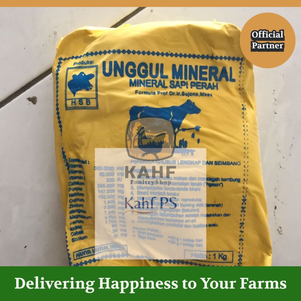 Jual Mineral Unggul Premix Sapi Perah 1 kg Formula Prof Sujono [KAHF PS ...