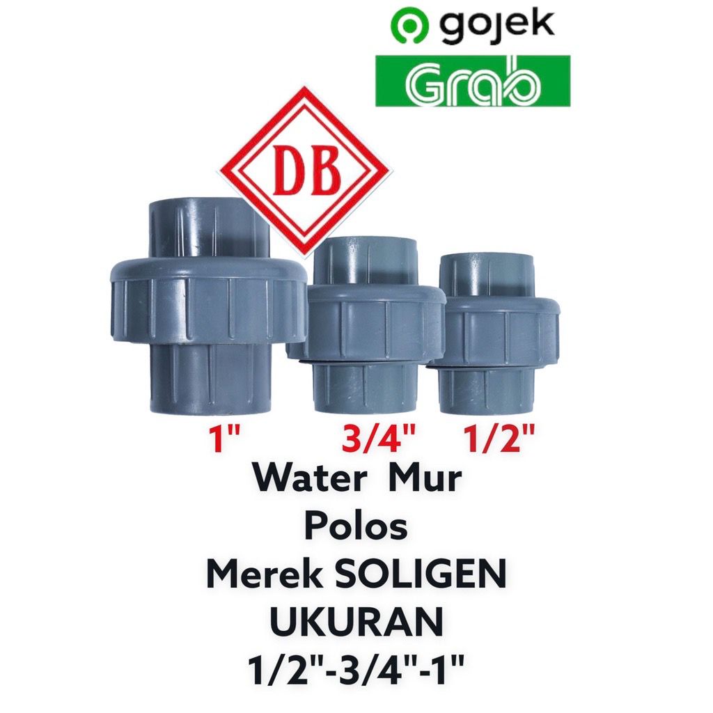 Jual WATER MUR POLOS PVC MEREK SOLIGEN 1/2"inch-3/4"inch-1"inch ...
