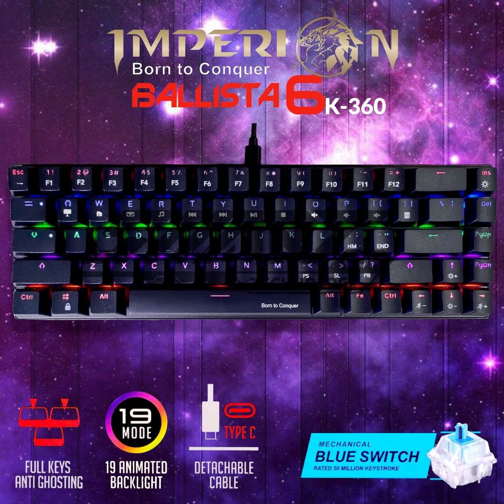 Jual Keyboard Gaming Imperion Ballista 6 KG-360 Mechanical | Shopee ...