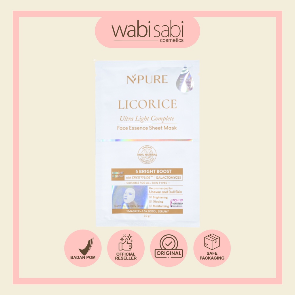 Jual NPURE - Licorice Ultra Light Complete Face Essence Sheet Mask ...