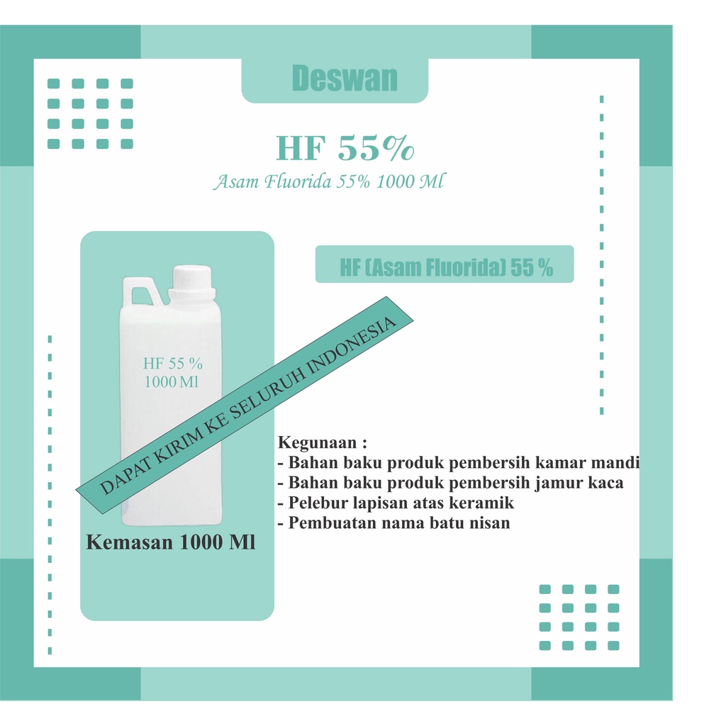 Jual HF / Asam Florida 55% 1000 Ml (1.2 Kg) | Shopee Indonesia
