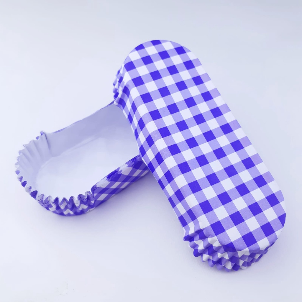 Jual Oval Paper Cup Cake Case Laminasi / Cup Kertas Alas Roti Grid ...