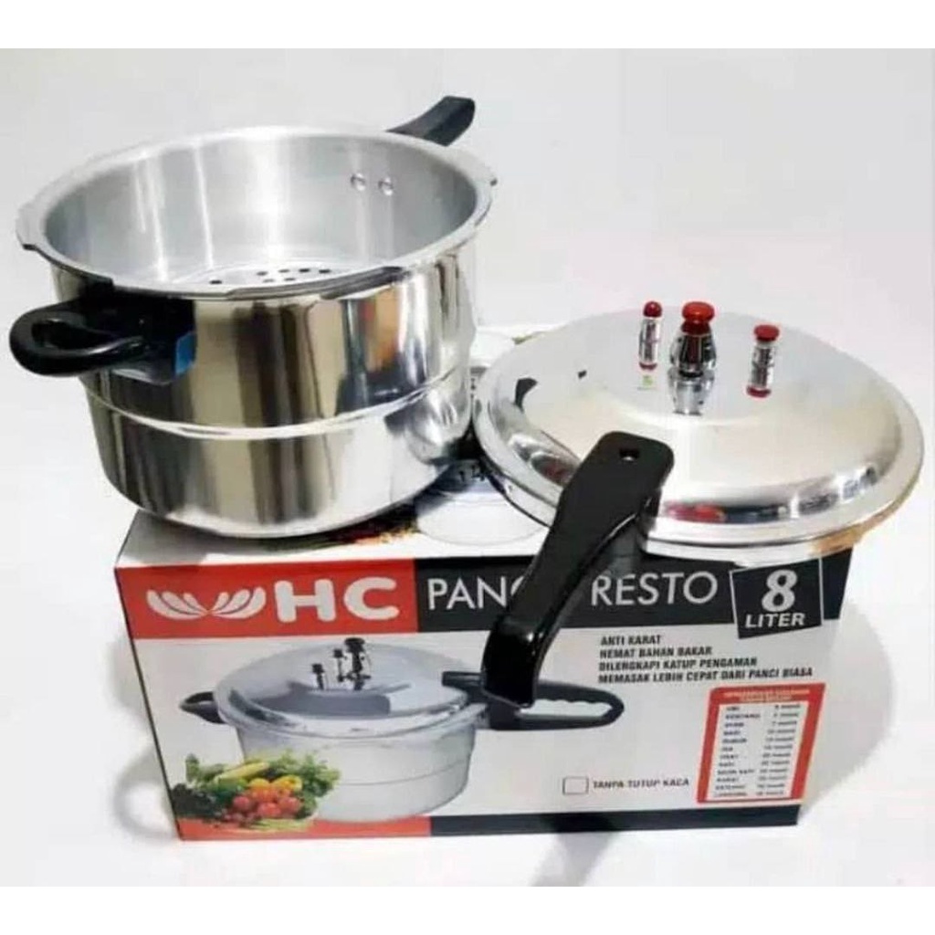 Jual Panci Presto HC 8 Liter - Panci Presto Serbaguna - Panci Presto Ayam, Daging, dll | Shopee ...