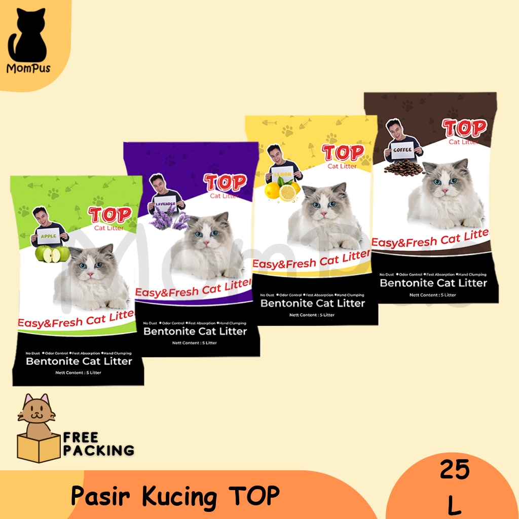 Jual TOP Cat Litter Karung 20kg / 25L Pasir Gumpal Wangi KUCING (khusus ...