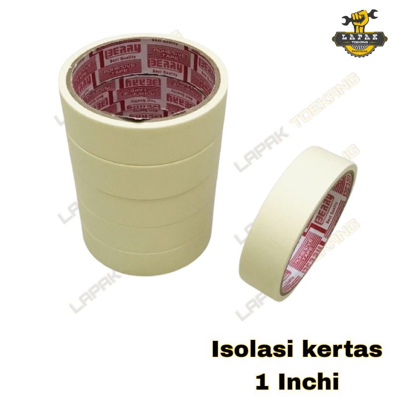 Jual Lakban Isolasi Kertas Masking Tape 1 Inchi 24mm x 10m | Shopee ...