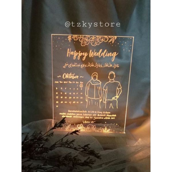 Jual Akrilik LED Custom Kalender/ Tanggal Spesial | Shopee Indonesia