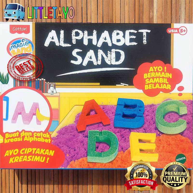 Jual COTTON MAGIC SAND ALPHABET SAND ALPHA ABJAD HURUF PASIR KINETIK ...