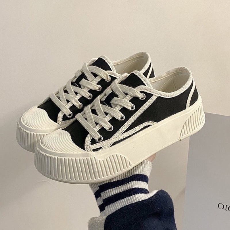 Jual Sepatu Kanvas Wanita Korea Sepatu Sneakers Wanita Import Kasual ...
