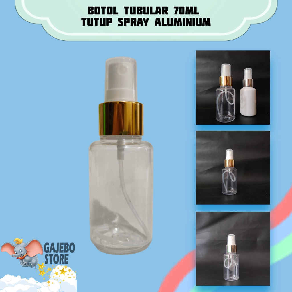 Jual BOTOL SPRAY GOLD SILVER 70ML BENING TUBULAR HALF COVER / BOTOL ...