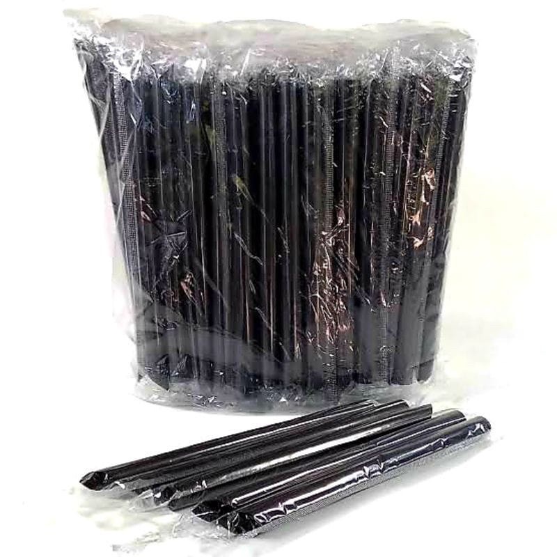 Jual Sedotan Bubble Steril 12mm(HITAM)Boba Straw Panjang Runcing 21cm ...