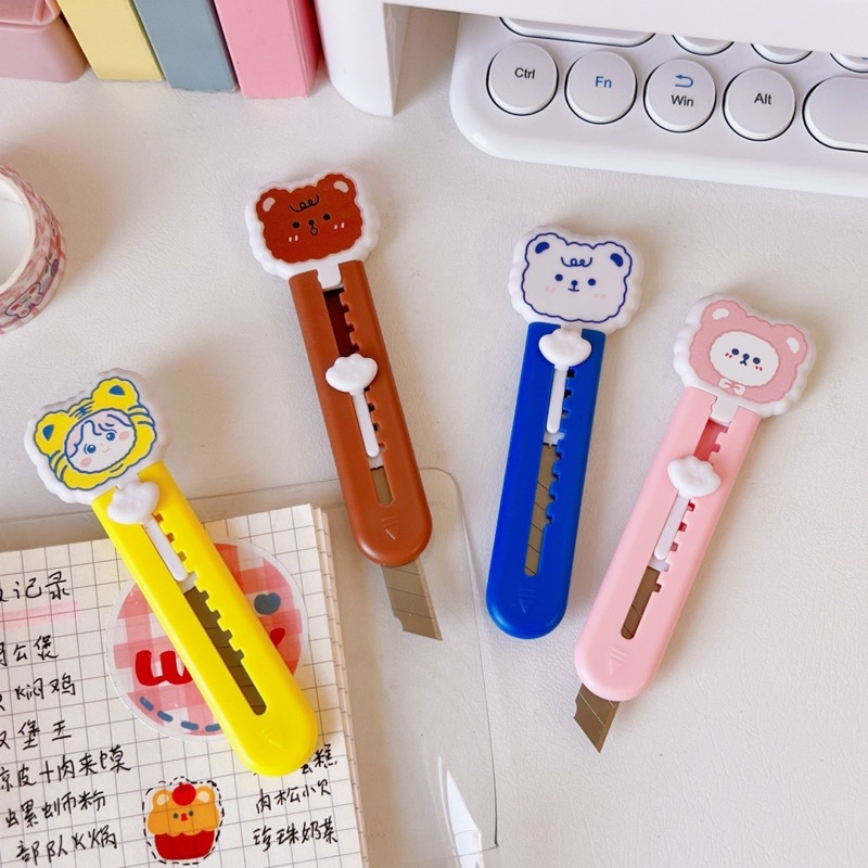 Jual cute cutter mini korean style cutter cartoon knive pisau imut ...