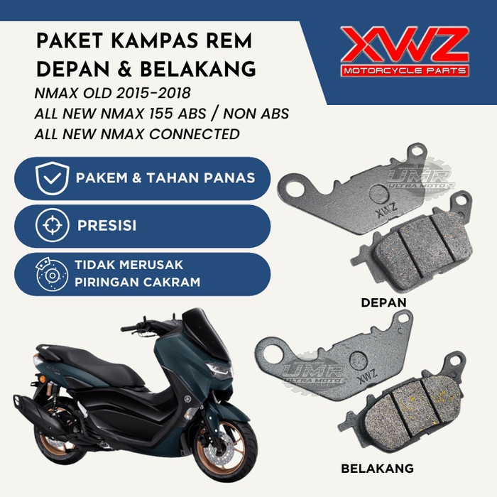 Jual KAMPAS REM DEPAN BELAKANG NMAX OLD NMAX 155 NEW ABS NON ABS XWZ | Shopee Indonesia