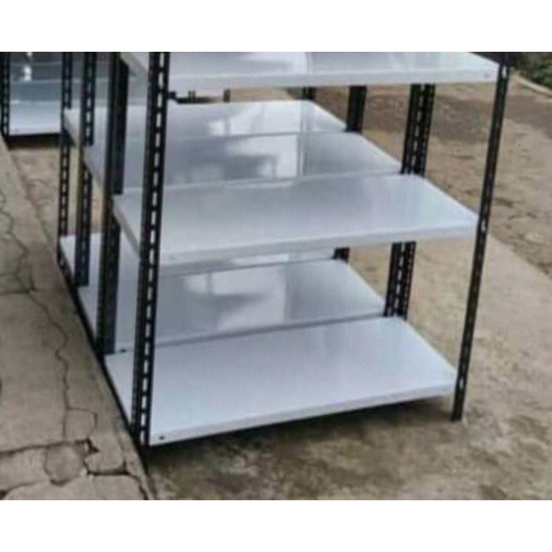 Jual RAK BESI 3 SUSUN // RAK BESI PLAT TIANG SIKU // 100*40*100 ...