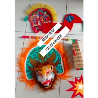 Jual 1 SET ISI 4 kuda lumping + topeng + pecut + gamelan ningnong ...