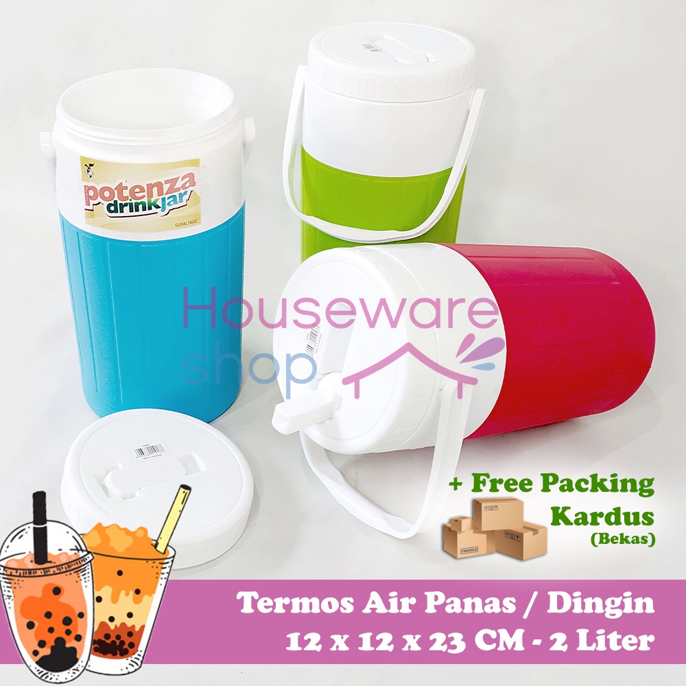 Jual Teko Air Tempat Minum / Drink Jar Potenza 2 Liter / Termos Plastik ...