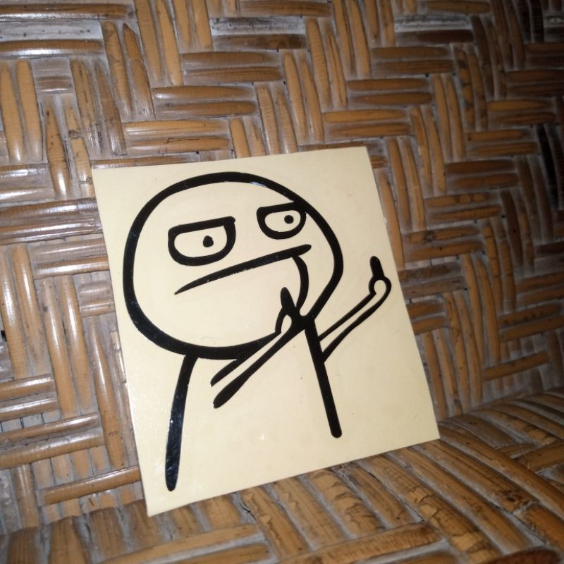 Jual STICKER STIKER MIDDLE FINGER FUCEK MEME GOKIL | Shopee Indonesia