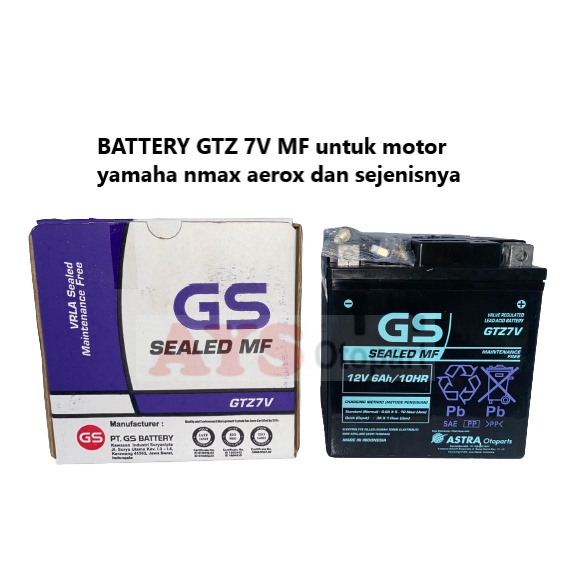 Jual AKI GS ASTRA BATTERY GSMF-GTZ-7V UNTUK MOTOR YAMAHA NMAX AEROX ...