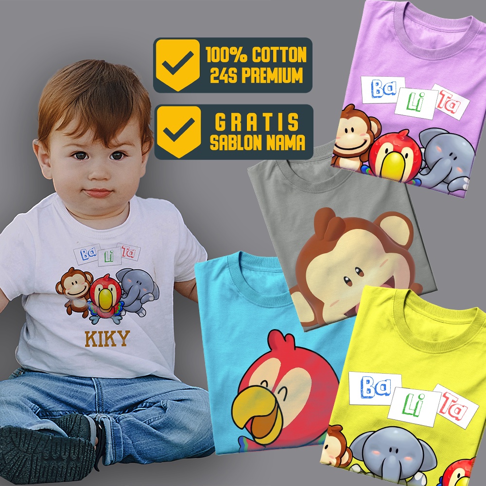 Jual Baba Lili Tata - Kaos Baju Baba Lili Tata Anak Sablon Nama ...