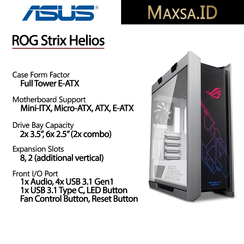 Jual Asus ROG STRIX Helios White Edition Chassis | Shopee Indonesia