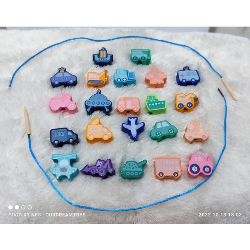 Jual Mainan edukasi ronce hewan/ buah/ huruf/ angka - mainan terapi ...