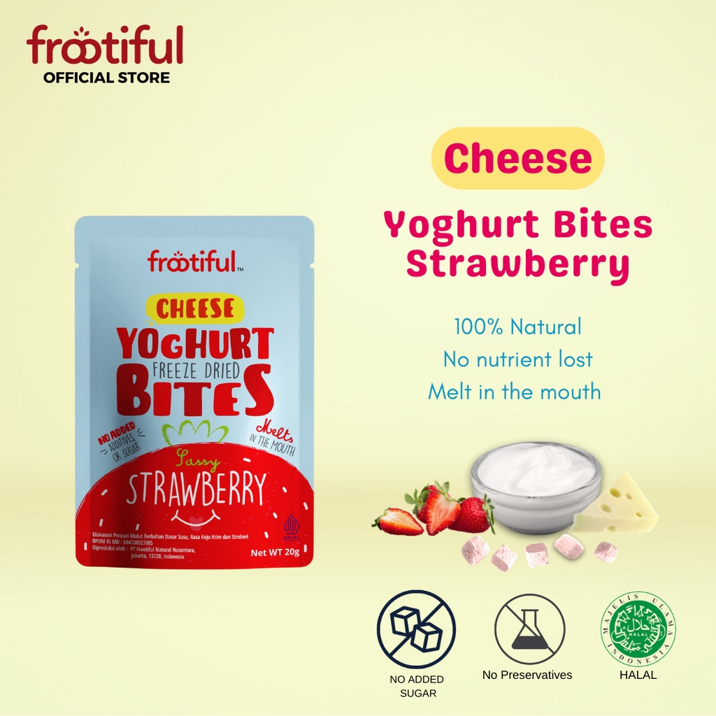 Jual Frootiful Yoghurt Cheese Bites Strawberry | Shopee Indonesia
