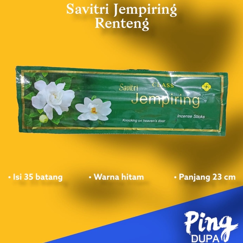 Jual Dupa Jempiring Hio Savitri Cempiring Renteng Made In India Isi 35 ...