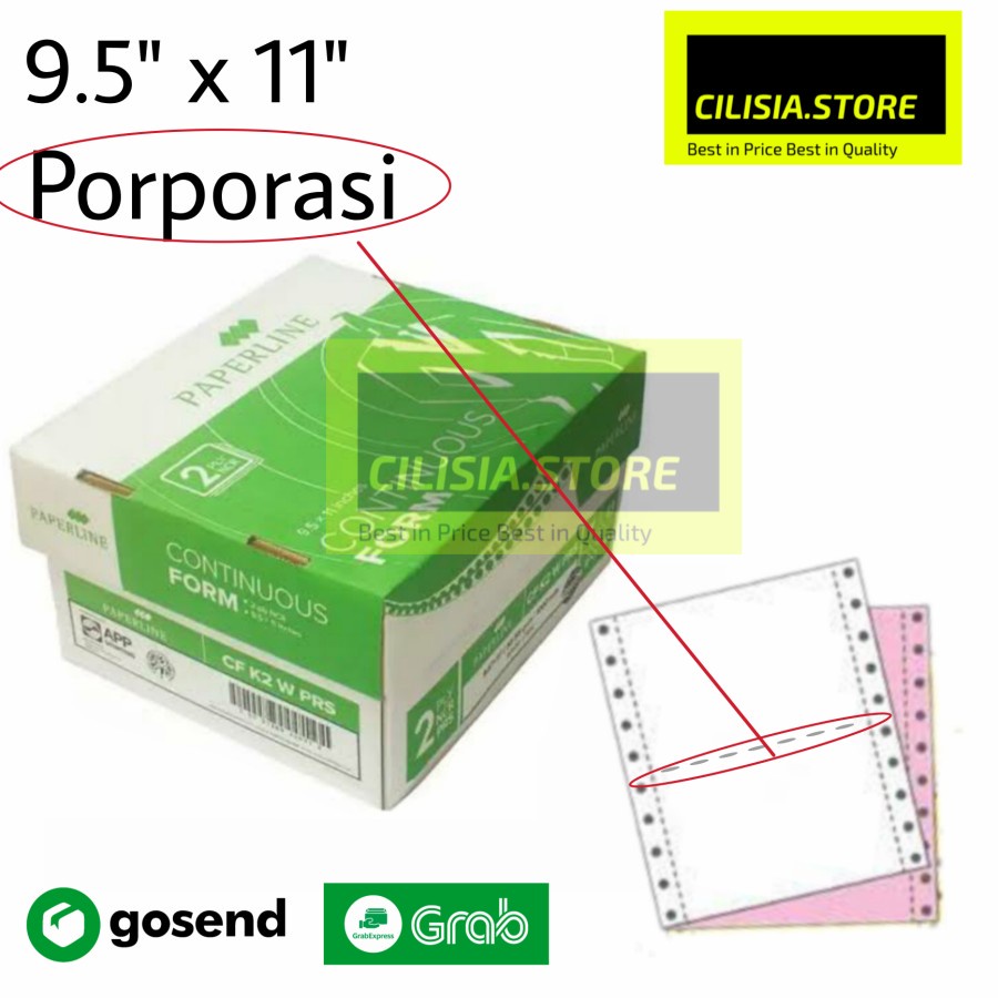 Jual Kertas Faktur 2 Ply Porporasi Potong Continous Form Paperline 9 ...
