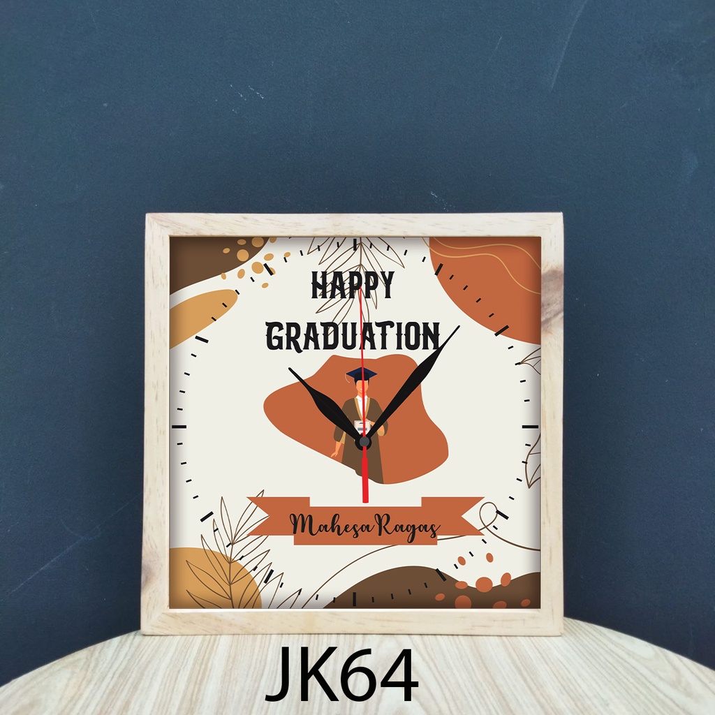 Jual [SEHARI JADI] JAM DINDING KAYU CUSTOM NAMA HADIAH KADO UNIK ...