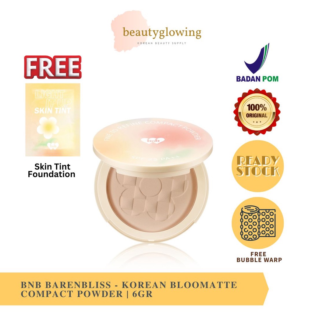 Jual BNB COMPACT barenbliss Korean Bloomatte Compact Powder 24H Oil ...