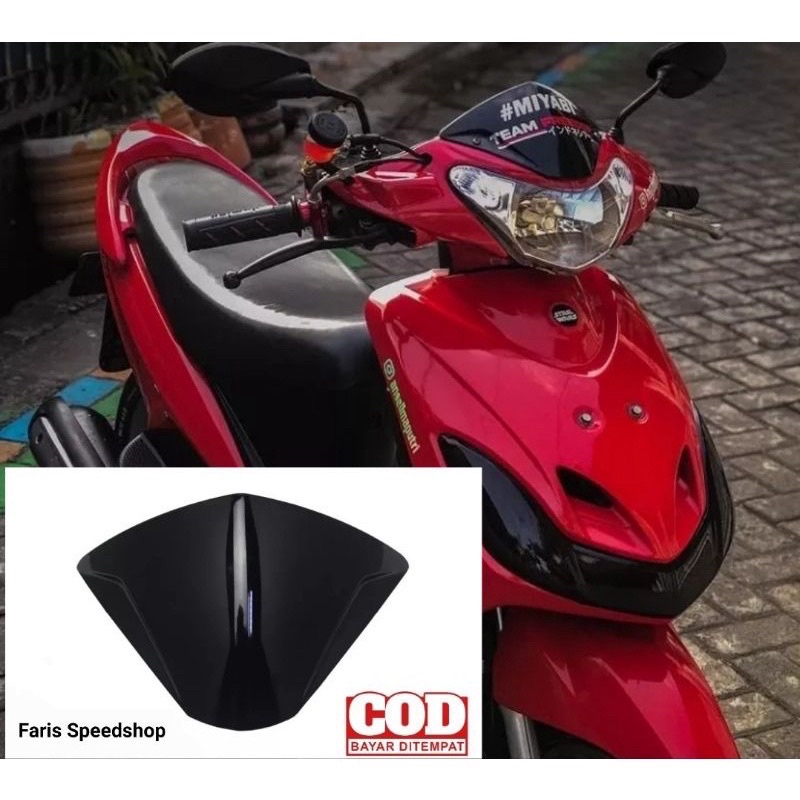 Jual Visor mio smile mio sporty rpm bahan tebal hitam plus lem 3m ...