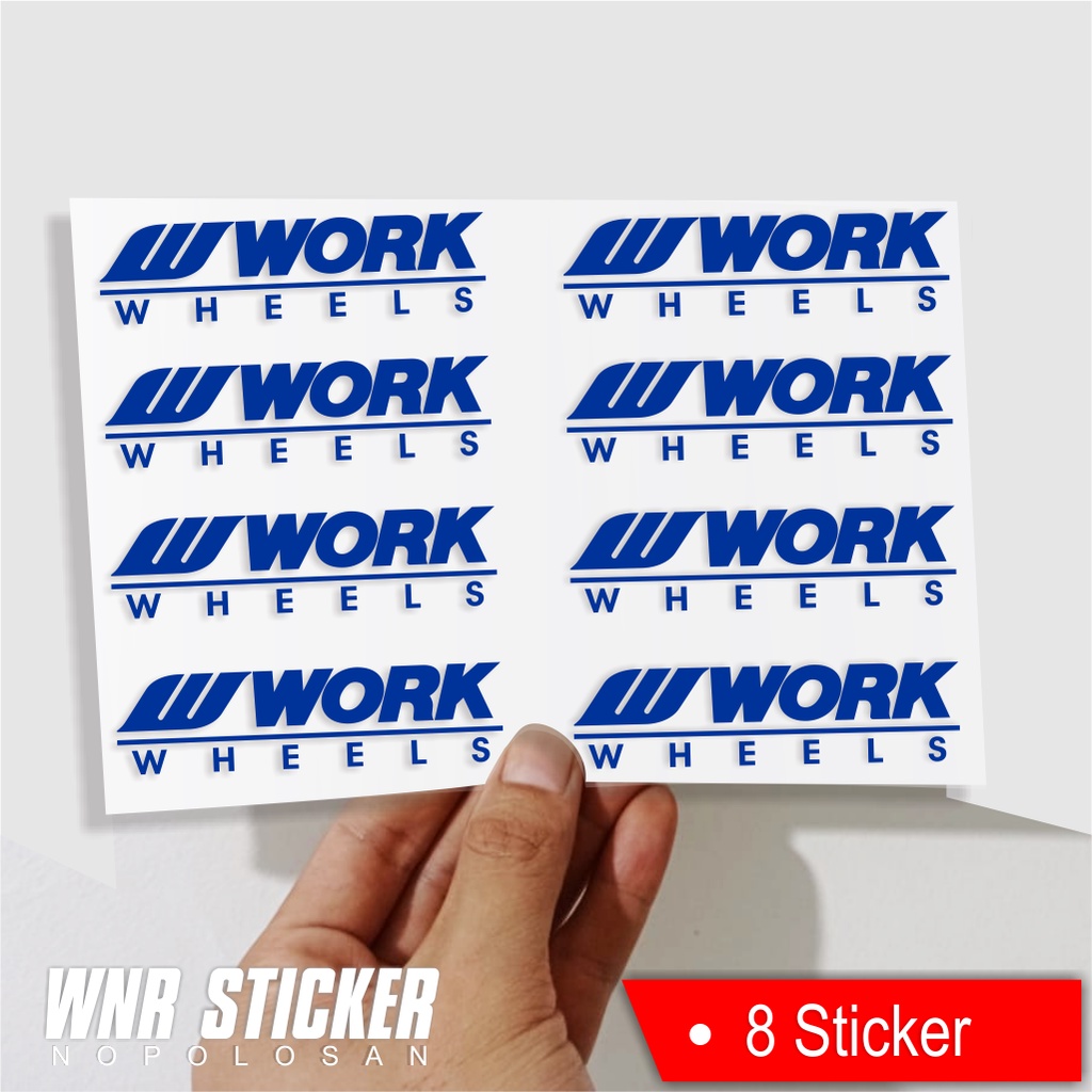 Jual Stiker Velg Mobil Work Racing Wheels 1 set isi 8 stiker | Shopee ...