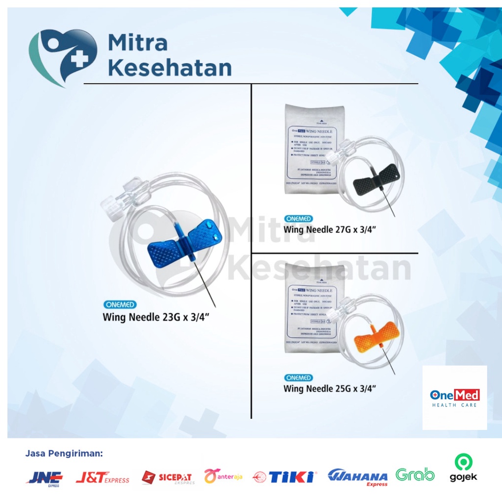 Jual ECER Onemed Wing needle onemed 23G 25G 27G harga per pcs | Shopee Indonesia