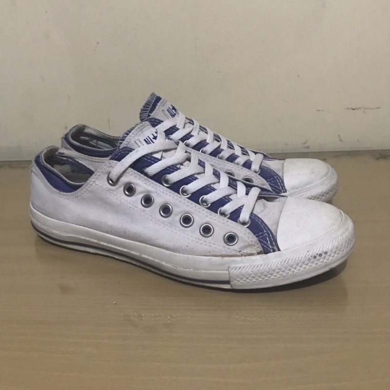 Jual Converse CTAS Double Upper White Navy Size 44 Second Preloved ...