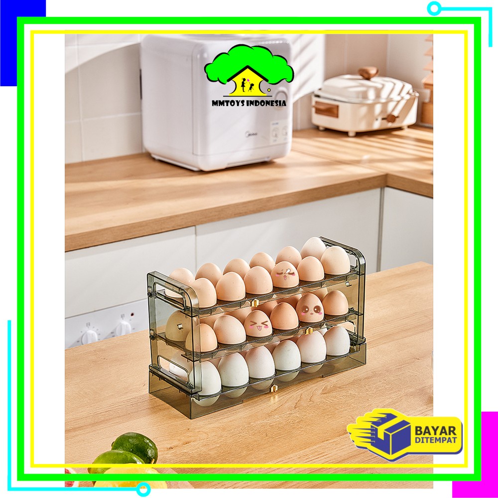 Jual MI-C725 Tempat Telur 36 Lubang Sekat / Rak Penyimpanan Telur 3 ...