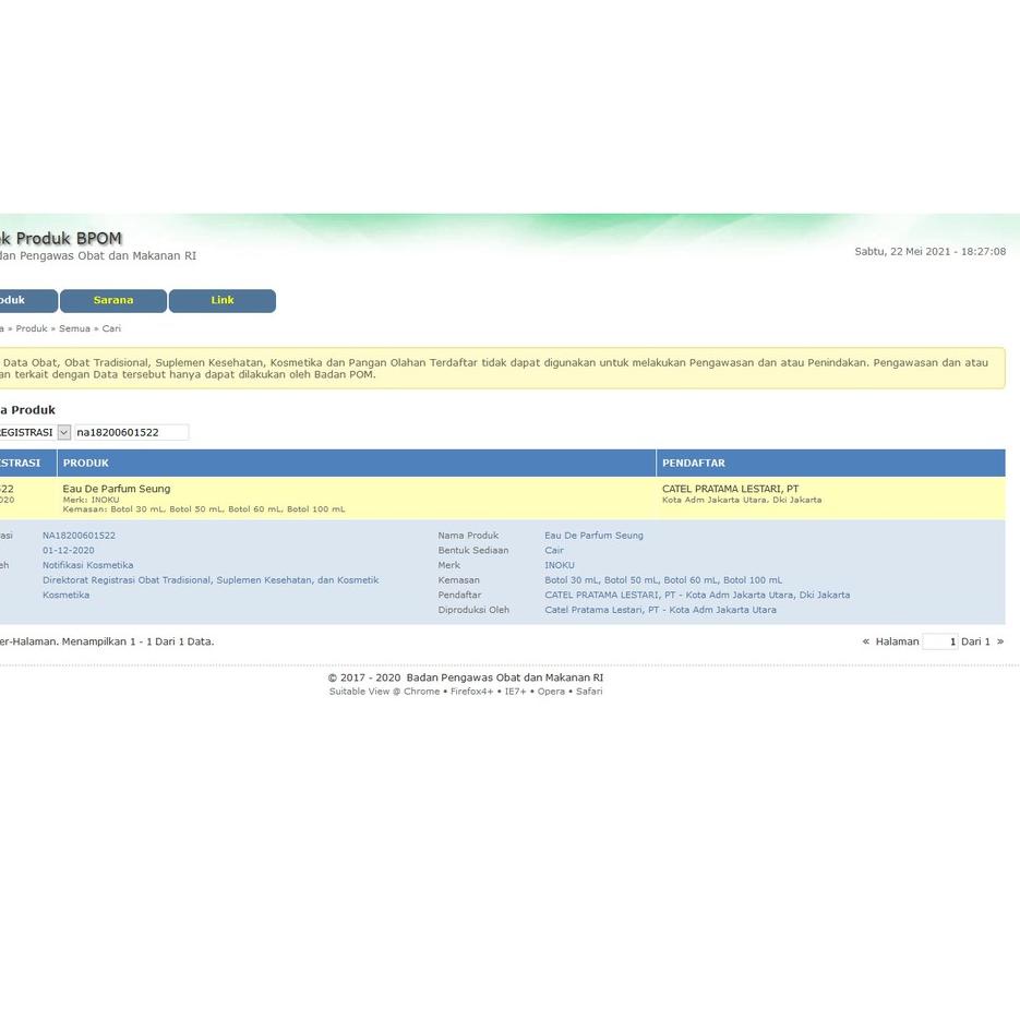 Jual INOKU Seung Parfum Cowok 50ml Parfum Original Eau de Parfum Tahan ...