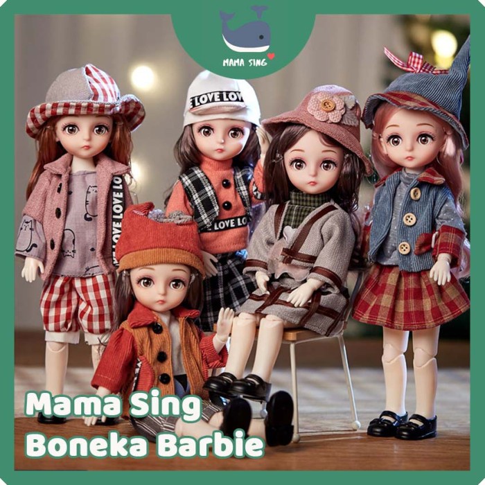 Jual MAMA SING Mainan Boneka Perempuan Korea Fashion Doll 3D 30CM ...