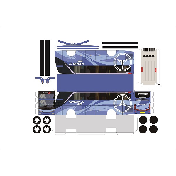 Jual DIY Papercraft Bus Pandawa 87 Mika Gantung Lembaran | Shopee Indonesia