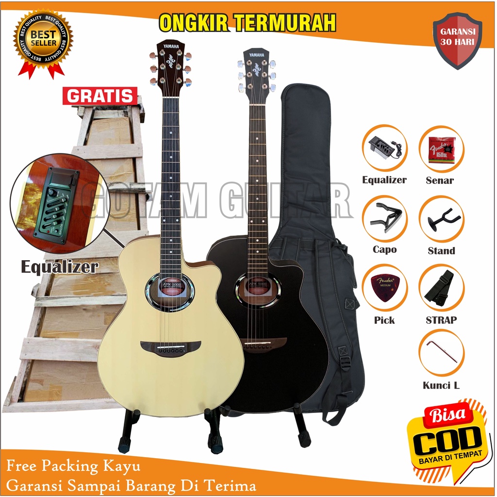 Jual Promo Gitar Akustik Elektrik Yamaha APX 500ii Tanam Besi Aktif Bergaransi Gratis Packing ...
