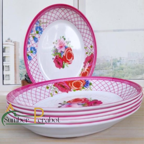 Jual 3pcs Piring Saji Lonjong Besar Motif Terbaru Bahan Melamin ...