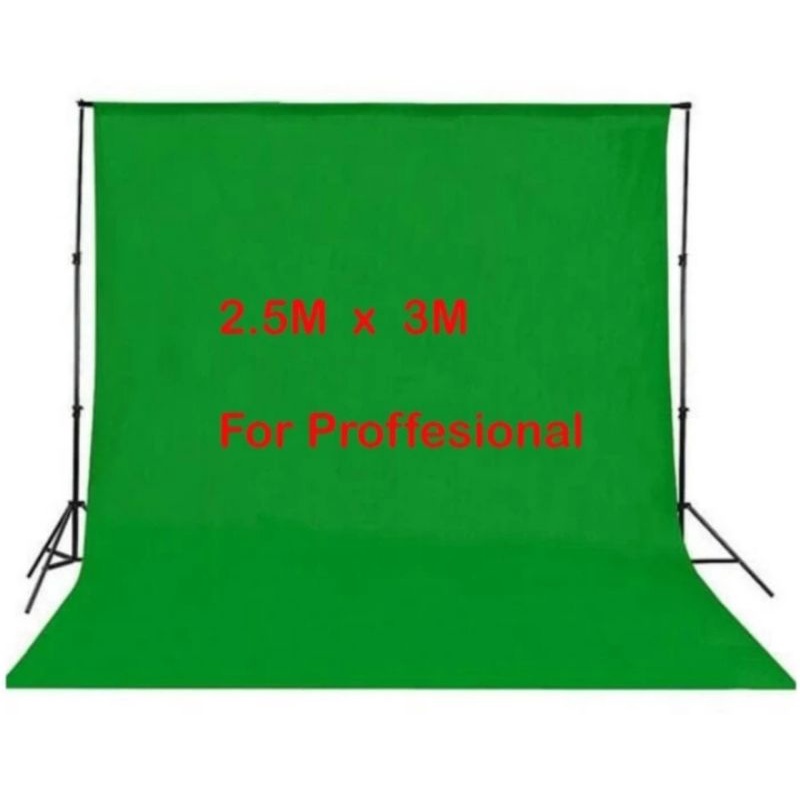 Jual Kain Background Studio Foto Hijau 2.5x3M Backdrop Green Screen ...