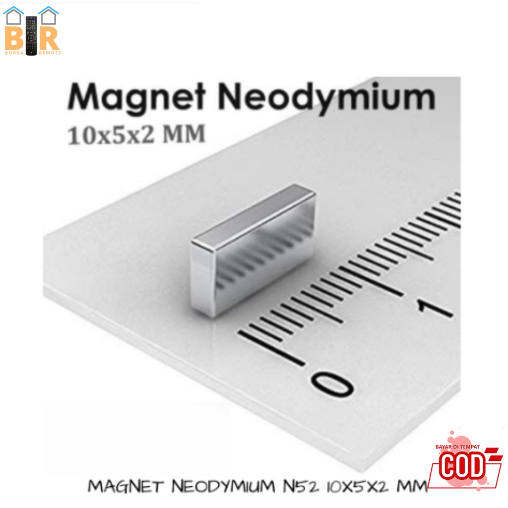 Jual STRONG MAGNET SUPER KUAT NEODYMIUM KOTAK N52 NdFeB SQUARE 10X5X2 ...